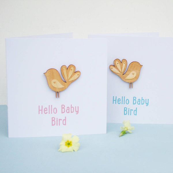 Wooden Baby Bird Card – Seahorse